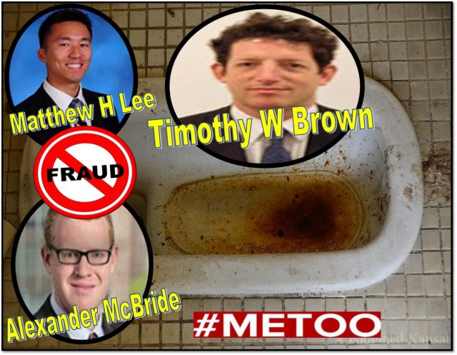 TIMOTHY W BROWN, Notorious Brown Law Firm Frauds, MeToo Scandal